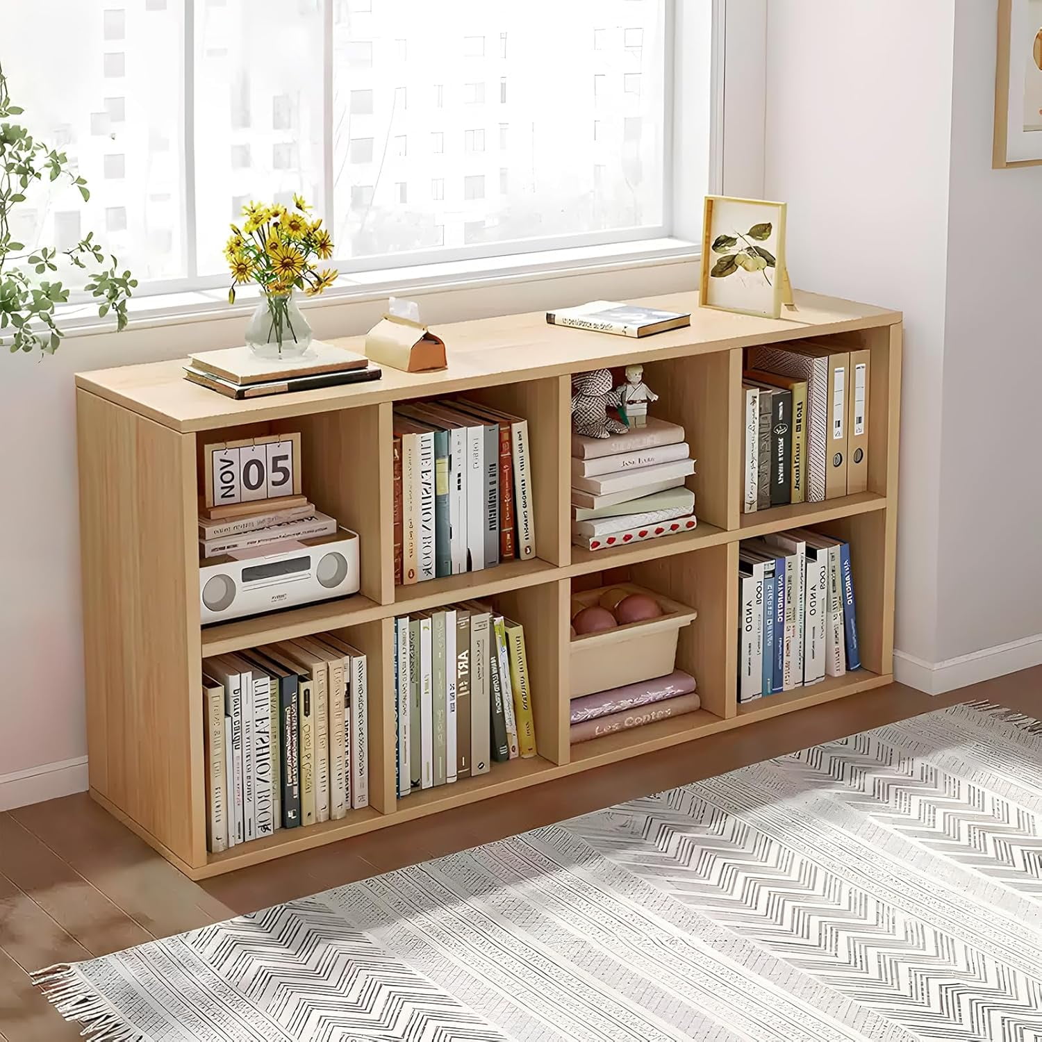 Storage Organizer, Wood Cubby Storage Organizer, Open Shelf Simple ...