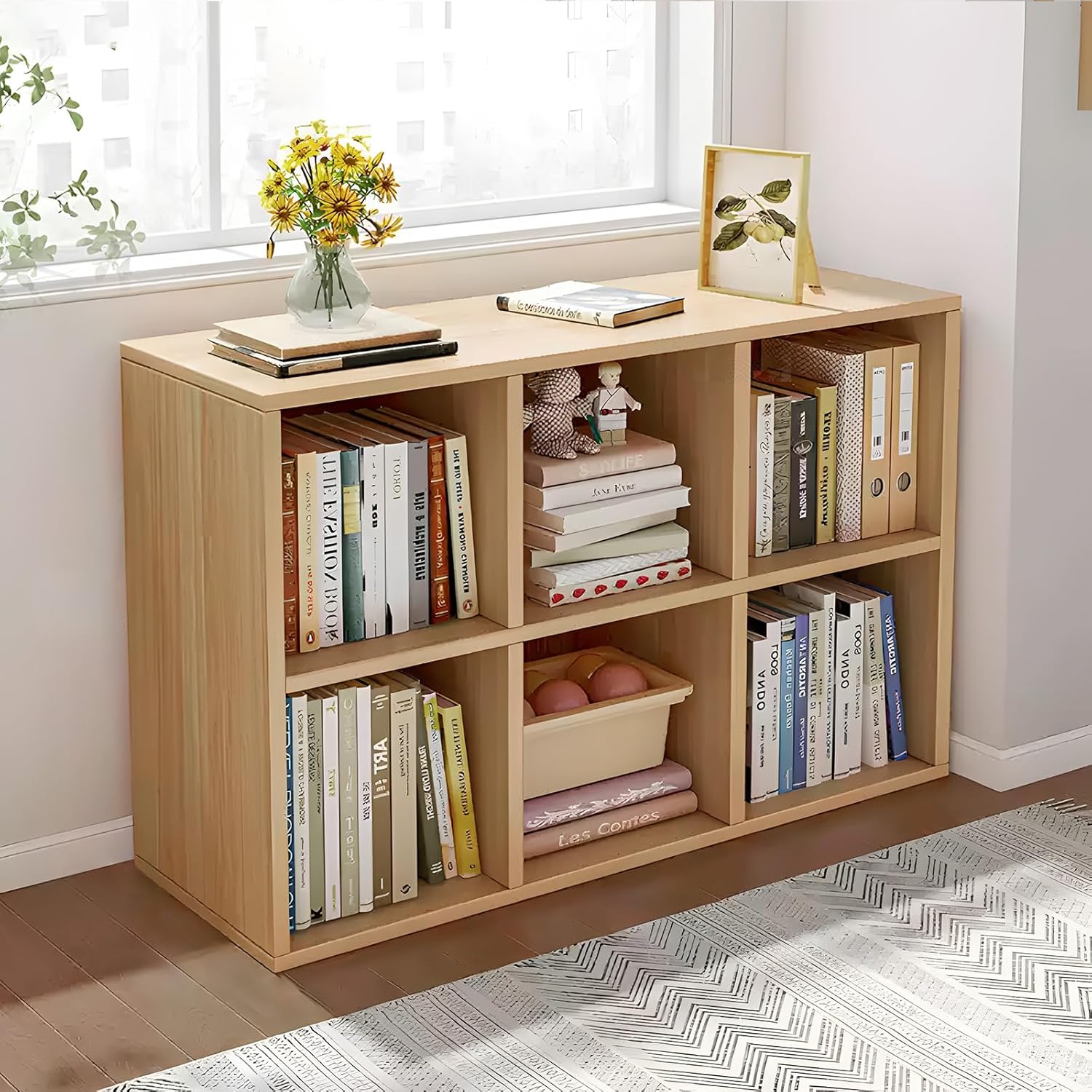 Storage Organizer, Wood Cubby Storage Organizer, Open Shelf Simple ...