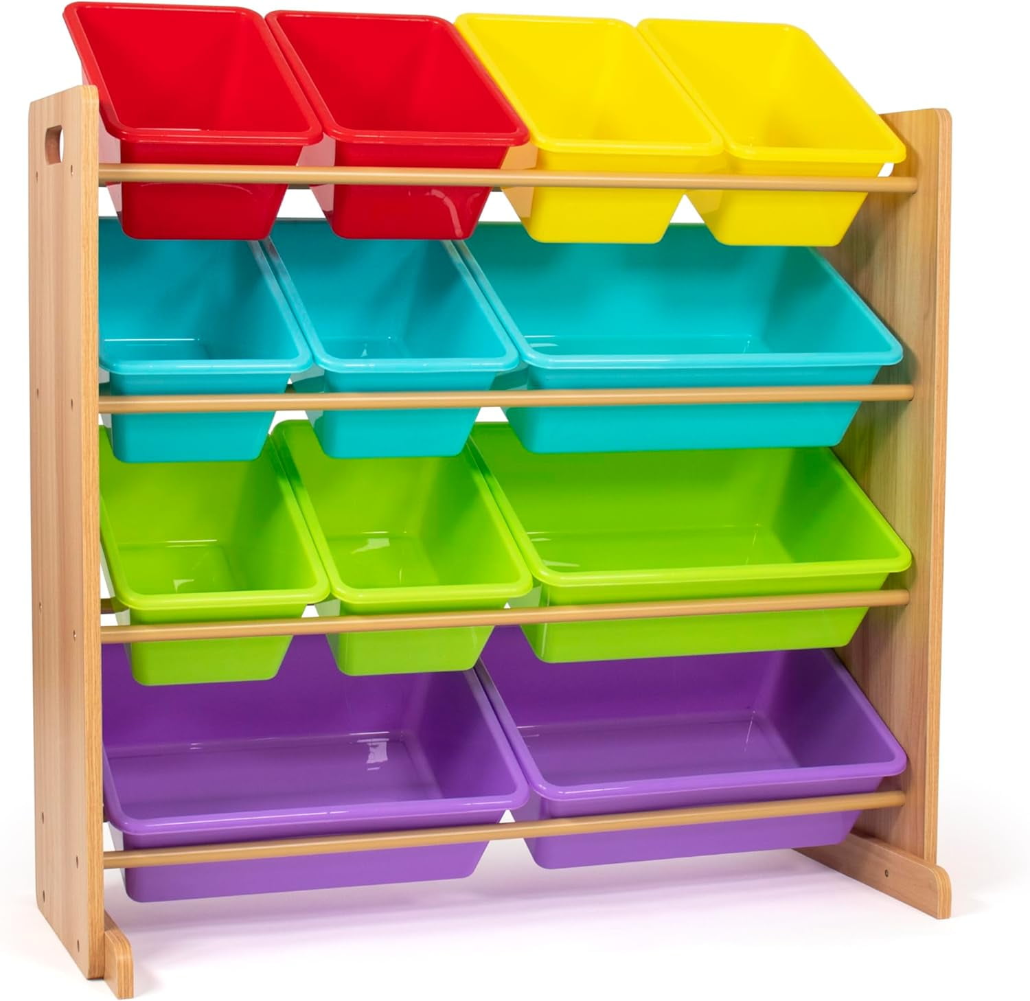 Storage Organizer with 12 Bins, /Rainbow - Removable Bins for Playroom ...
