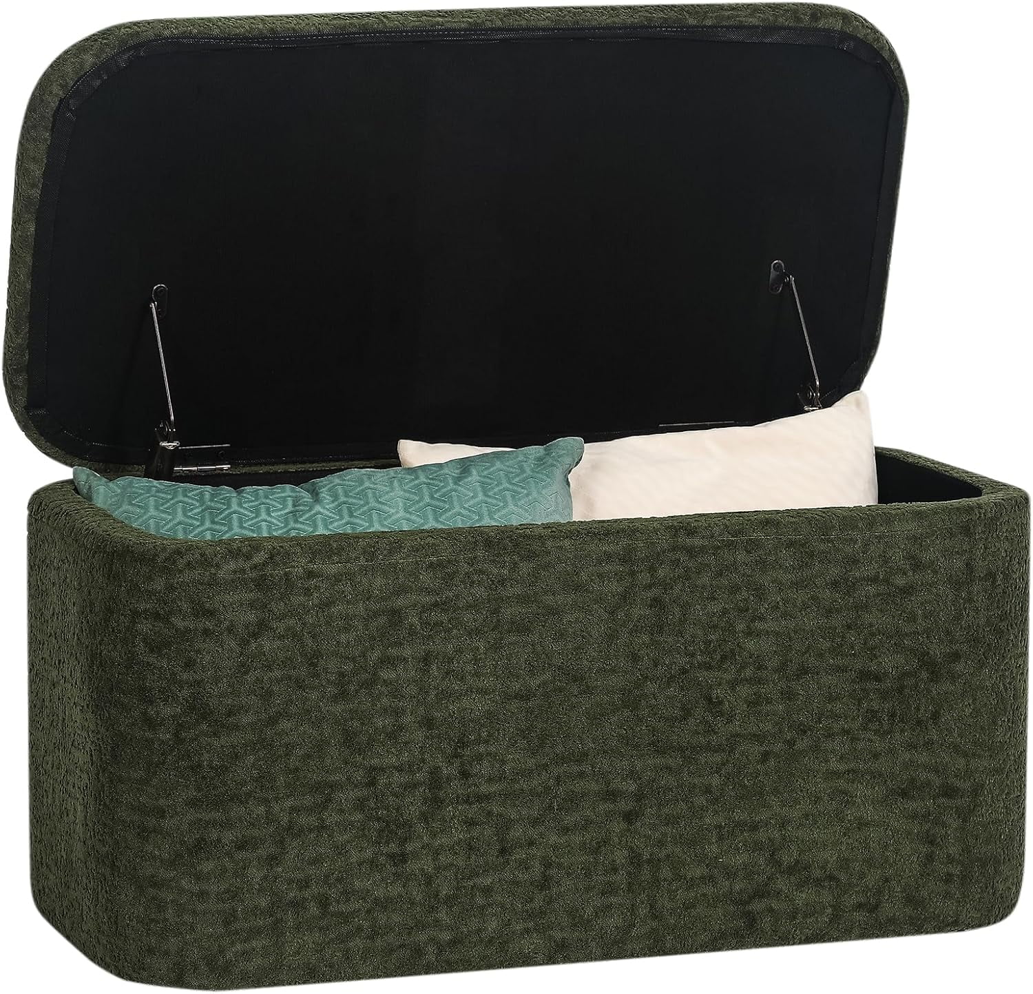 Storage Ottoman 31.8" Bedroom with Storage Dorm Ottoman with Storage ...