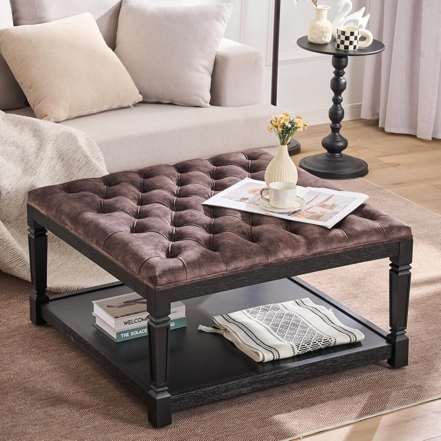 Storage Ottoman Bench, 35 Inch Ottomans with Storage, Coffee Table ...
