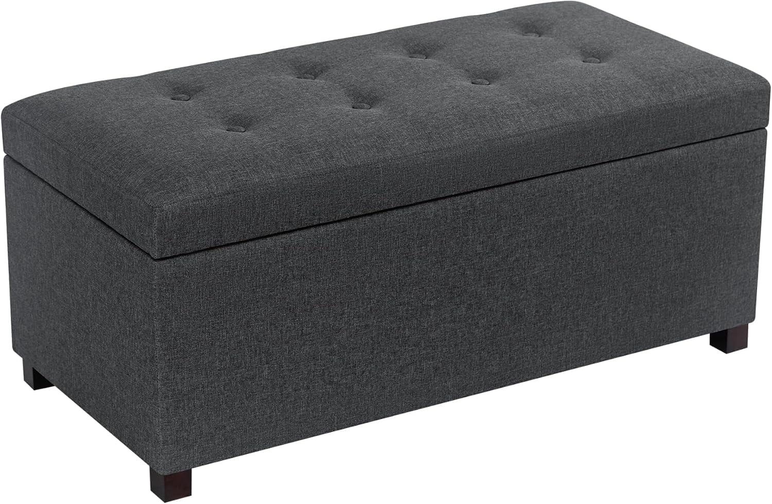 Storage Ottoman Bench End of Bed Storage Bench with Wooden Legs ...