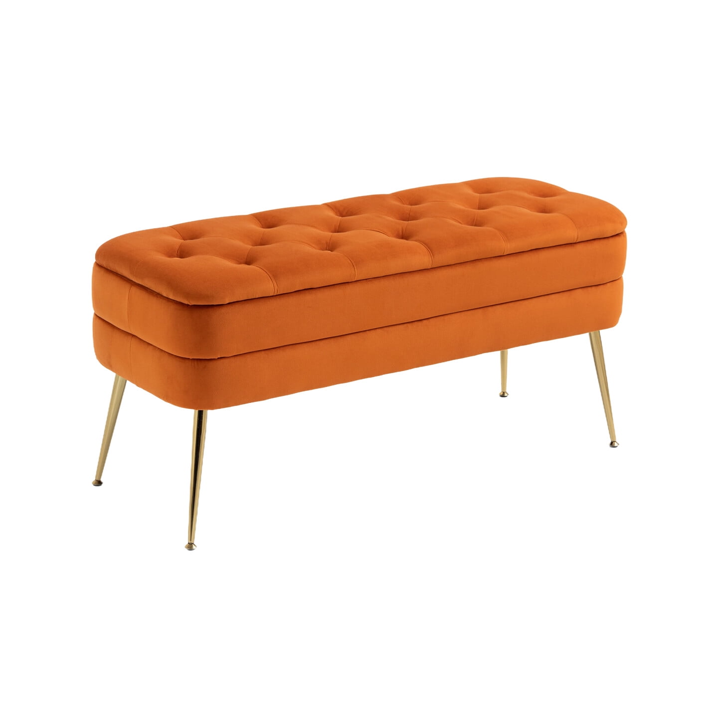 Storage Ottoman Bench Entryway Foot Stool With Button Tufted Design