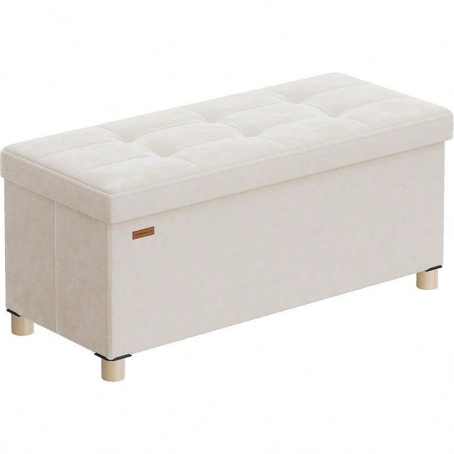 Storage Ottoman Bench Folding Storage Chest 15 x 30 x 15.2 Inches Foot ...