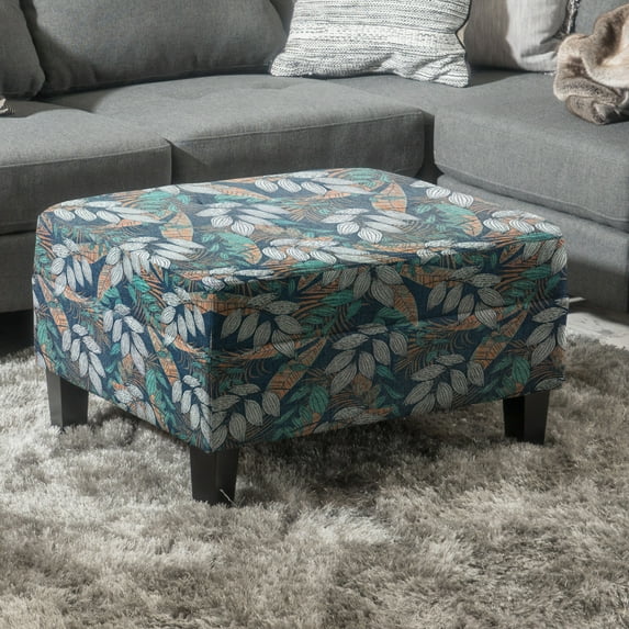 Storage Ottoman Bench with Tufted Waffle Stitch Upholstery and Soft ...