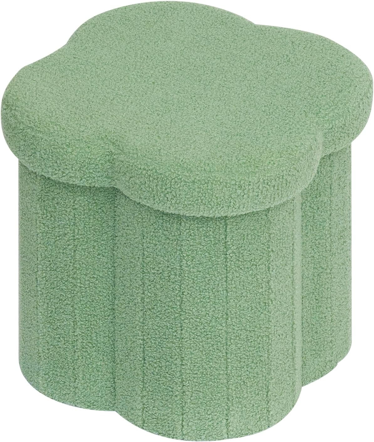 Storage Ottoman Cube, Flowers Shaped Ottomans with Storage Foot Stool ...