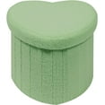 Storage Ottoman Cube, Heart Shaped Ottomans with Storage Foot Stool ...