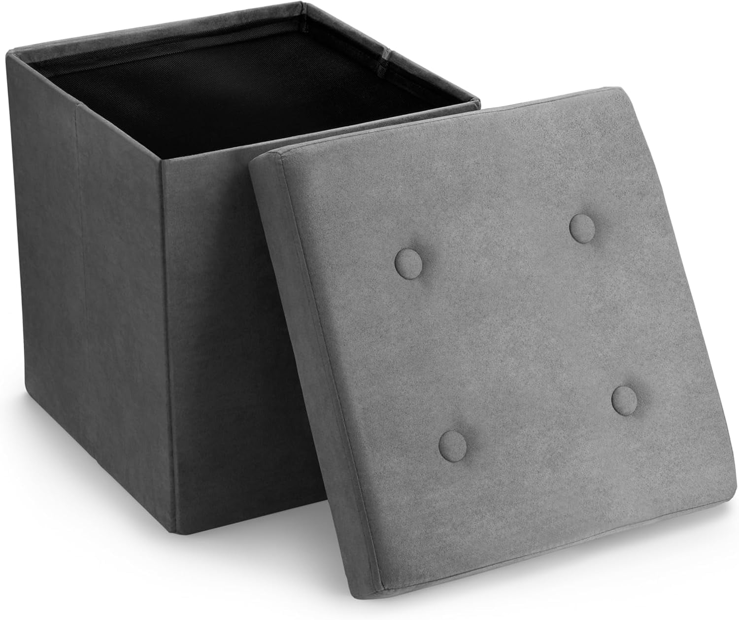 Storage Ottoman Foot Rest Cube– Small Folding Ottoman Bedroom Bench ...