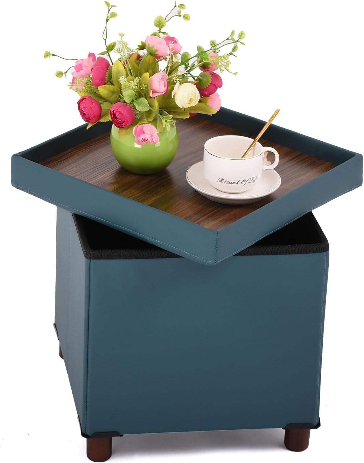 Storage Ottoman, Ottoman with Storage for Living Room Ottoman Square ...