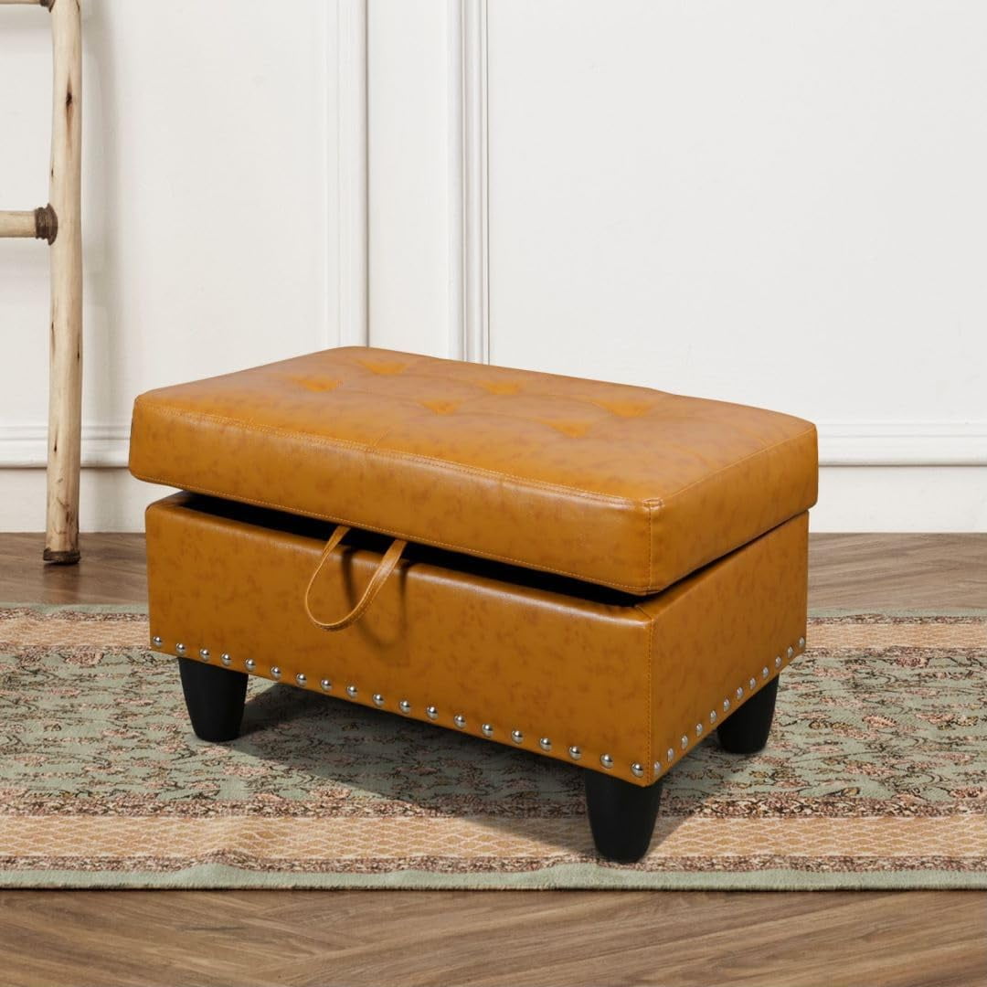Storage Ottoman,Oversized Tufted Ottoman with Storage,Square Storage ...