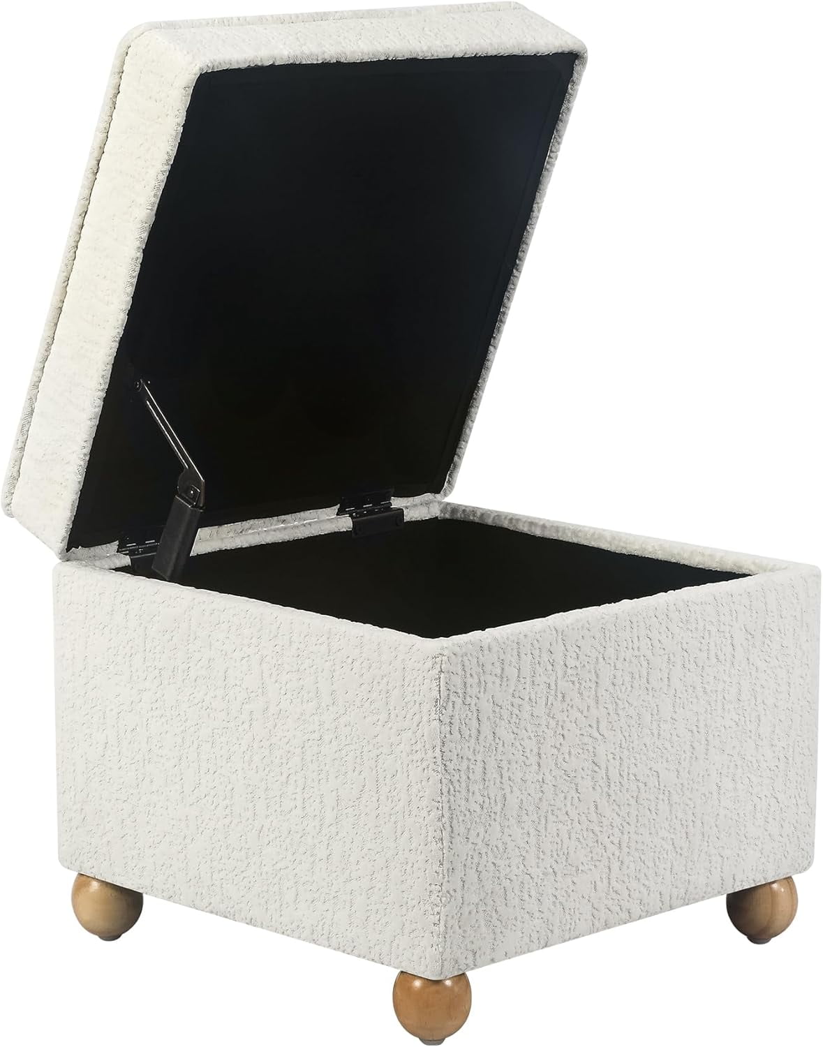 Storage Ottoman with Square Cube Design,18 Inch Ottoman with Storage for Living Room, Large Load ...