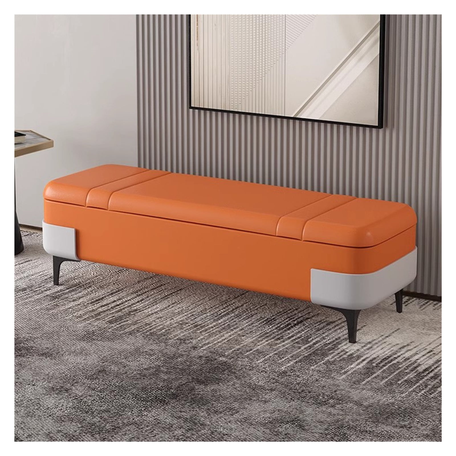Storage Ottoman Upholstered Storage Bench with Lift Top,Rectangular ...