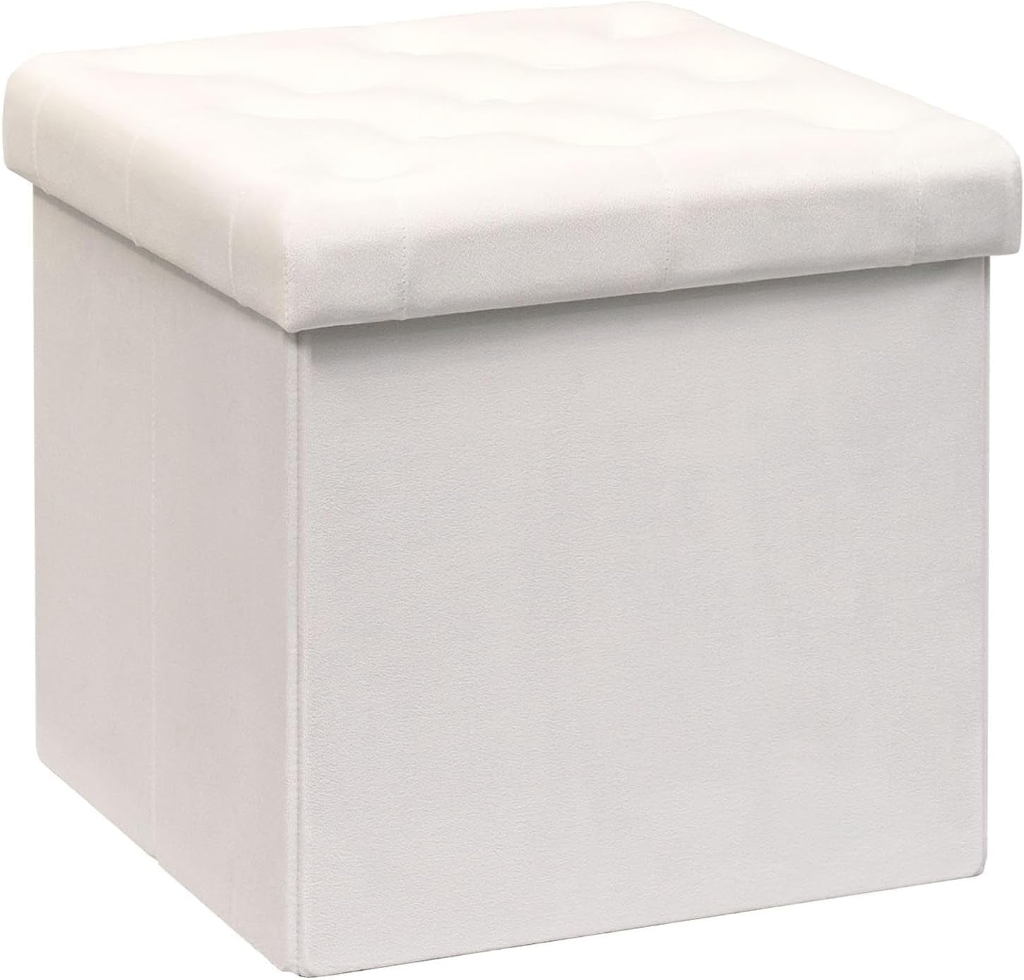 Storage Ottoman Velvet Tufted Folding Ottomans Footstool Rest Seat with ...