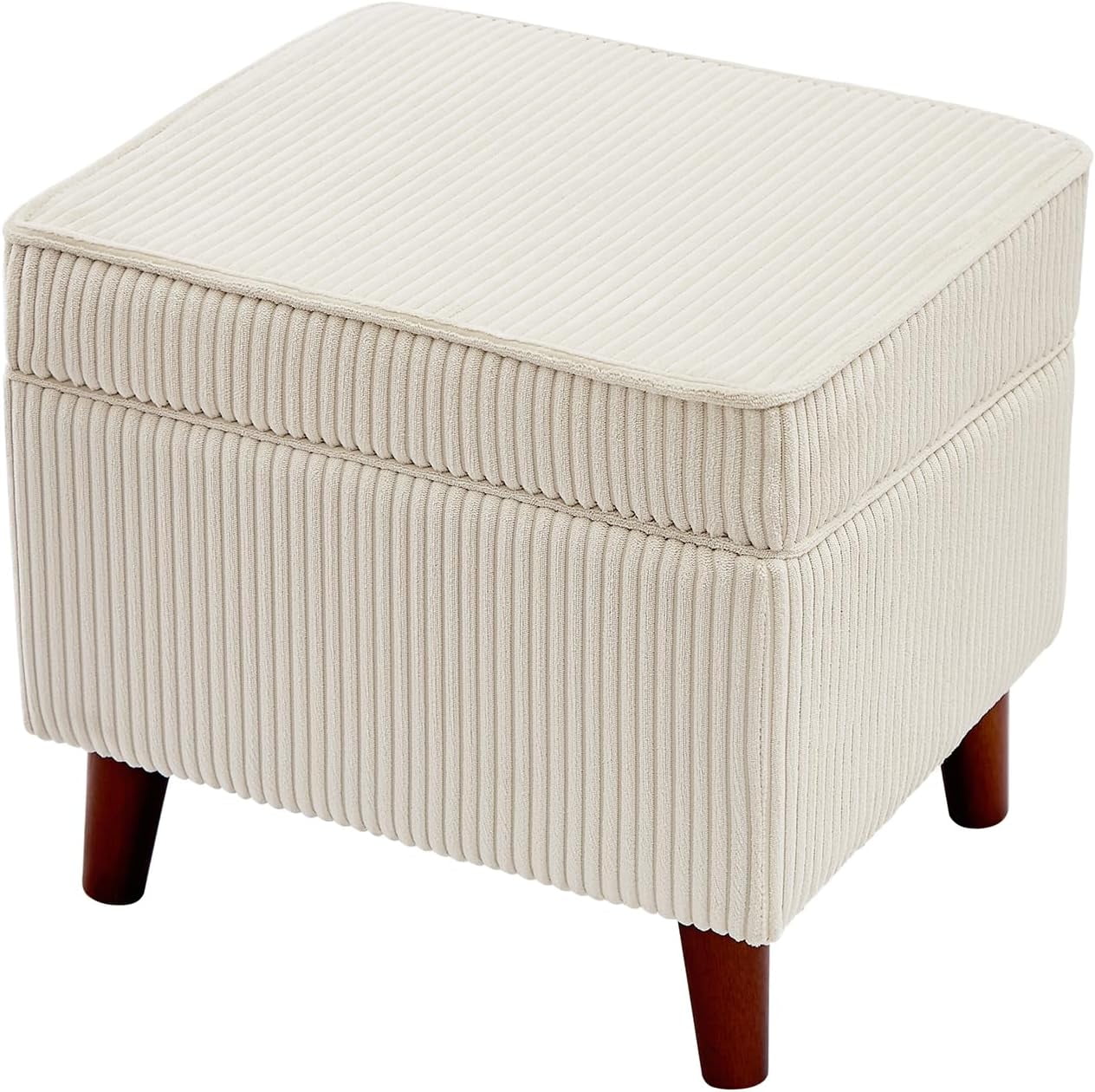 Storage Ottoman with Adjustable Lid, Soft Step Stool, Footrest and Seat ...