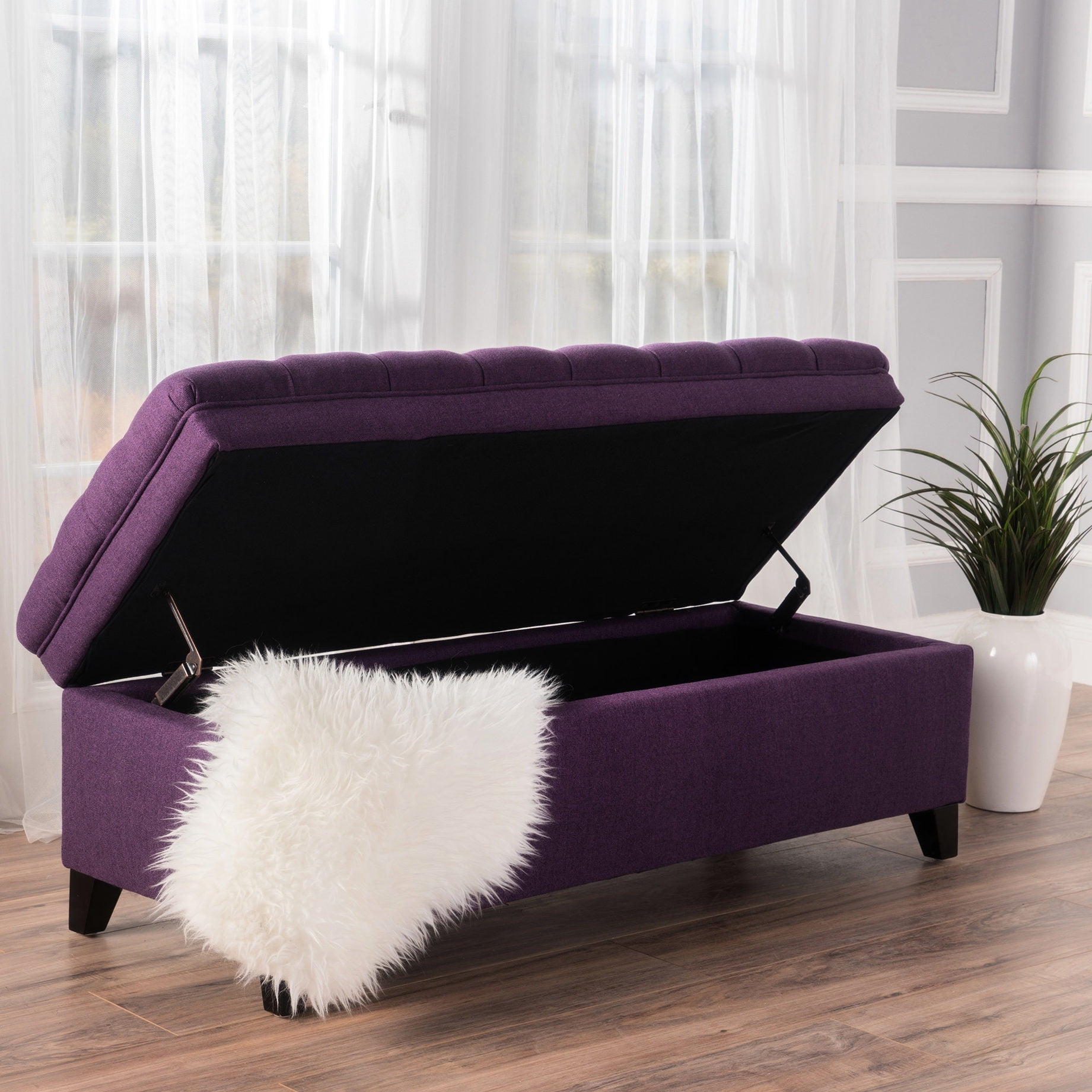 Storage Ottoman with Comfortable Seating | Store Items and Offer Space ...