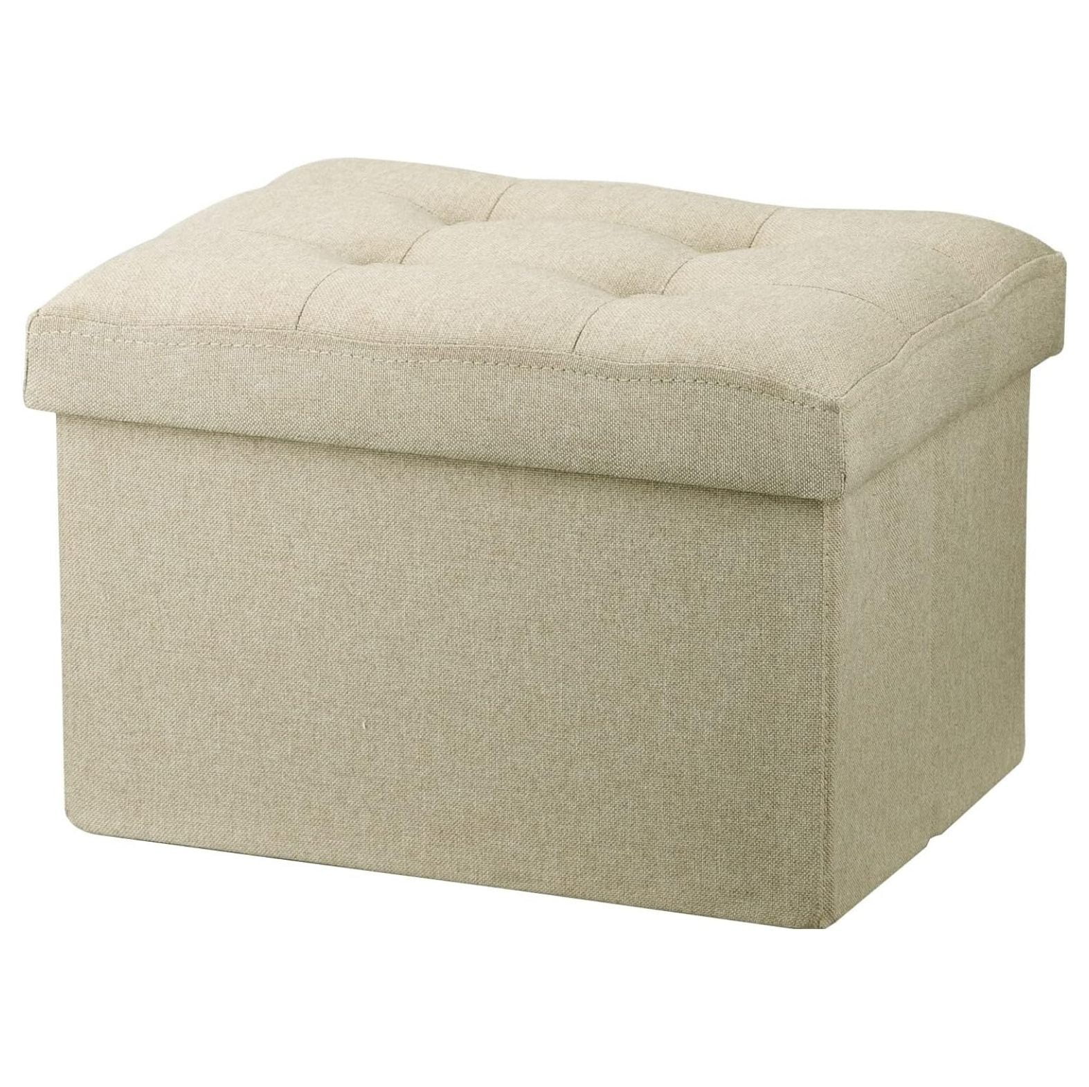 Storage Ottoman with Lid, Small Foot Rest Stool, Folding Ottoman for ...
