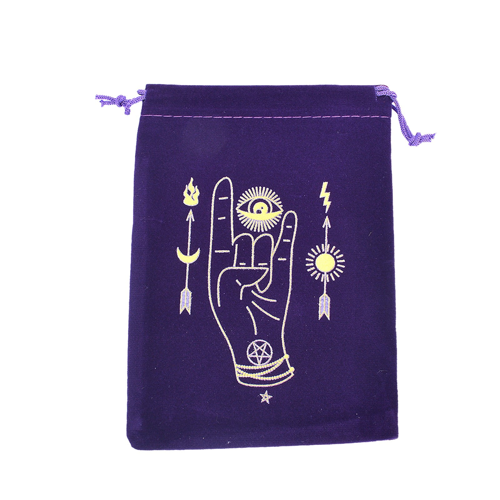 Storage Pouch Flannel Drawstring Bag Modern Tarot Card Design, For ...