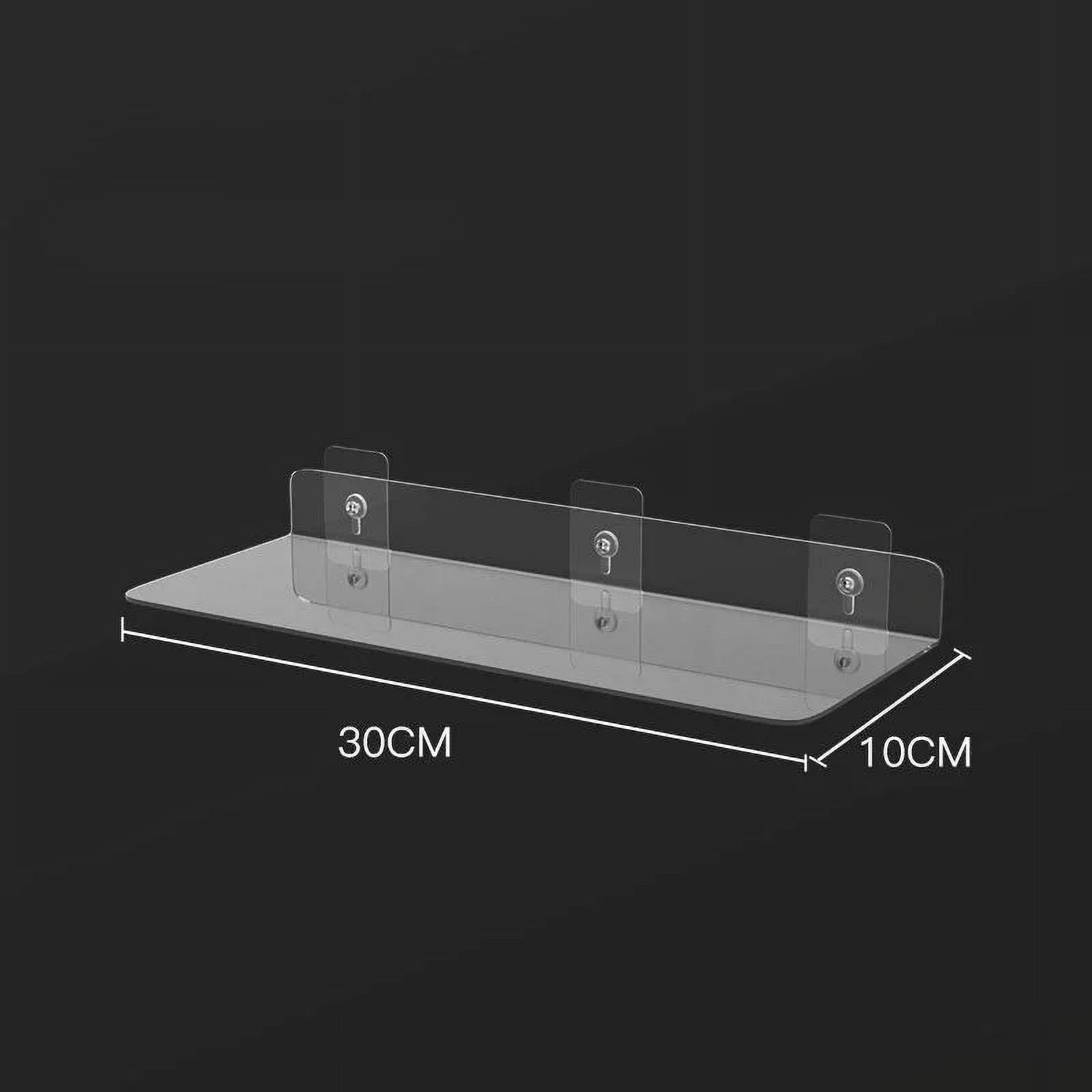 Storage Rack Acrylic Shelf Clear Wall Mounted Thick Transparent ...