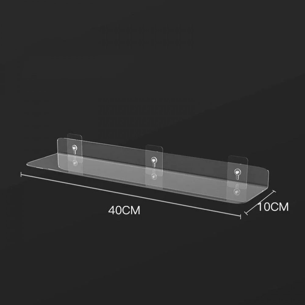 Storage Rack Acrylic Shelf Clear Wall Mounted Thick Transparent ...
