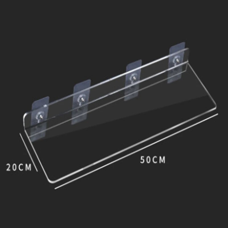 Storage Rack Acrylic Shelf Clear Wall Mounted Thick Transparent ...