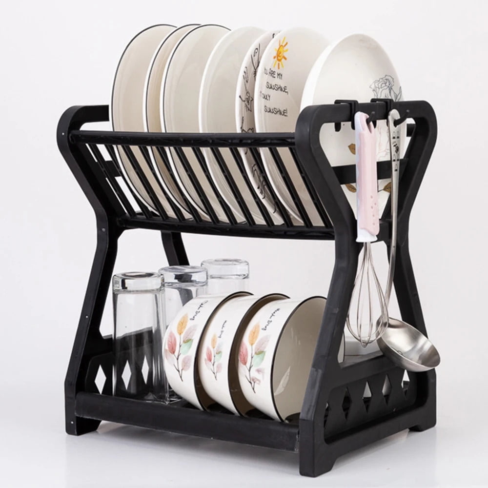 Storage Rack, Drain Rack, Bowl Rack, Kitchen Storage Rack, Double-Layer ...
