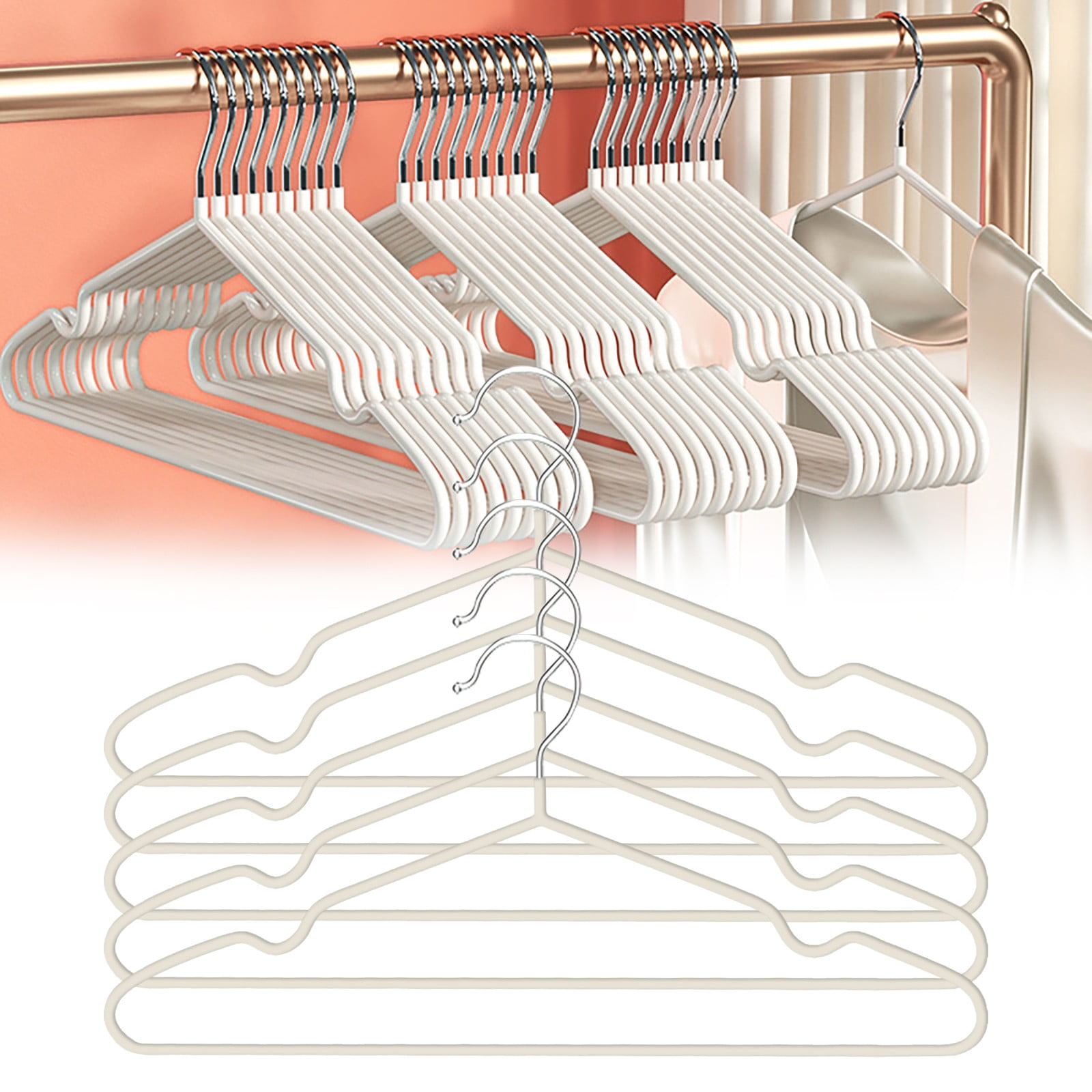 Storage Rack 5X Clothes Hanger Kitchen Essentials 5Pcs Hanger Trouser ...