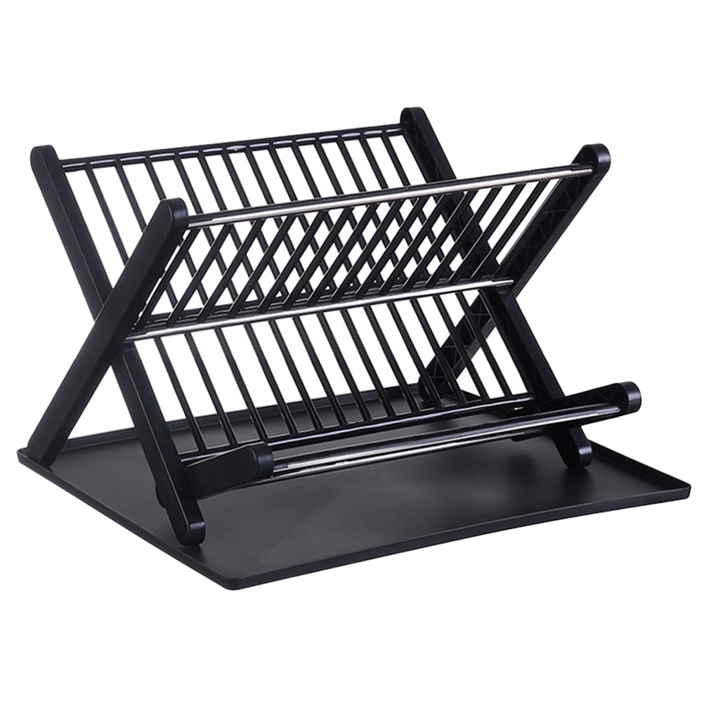 Plastic Folding Dish Drainer With Drip Tray Dish Strainer Tableware ...