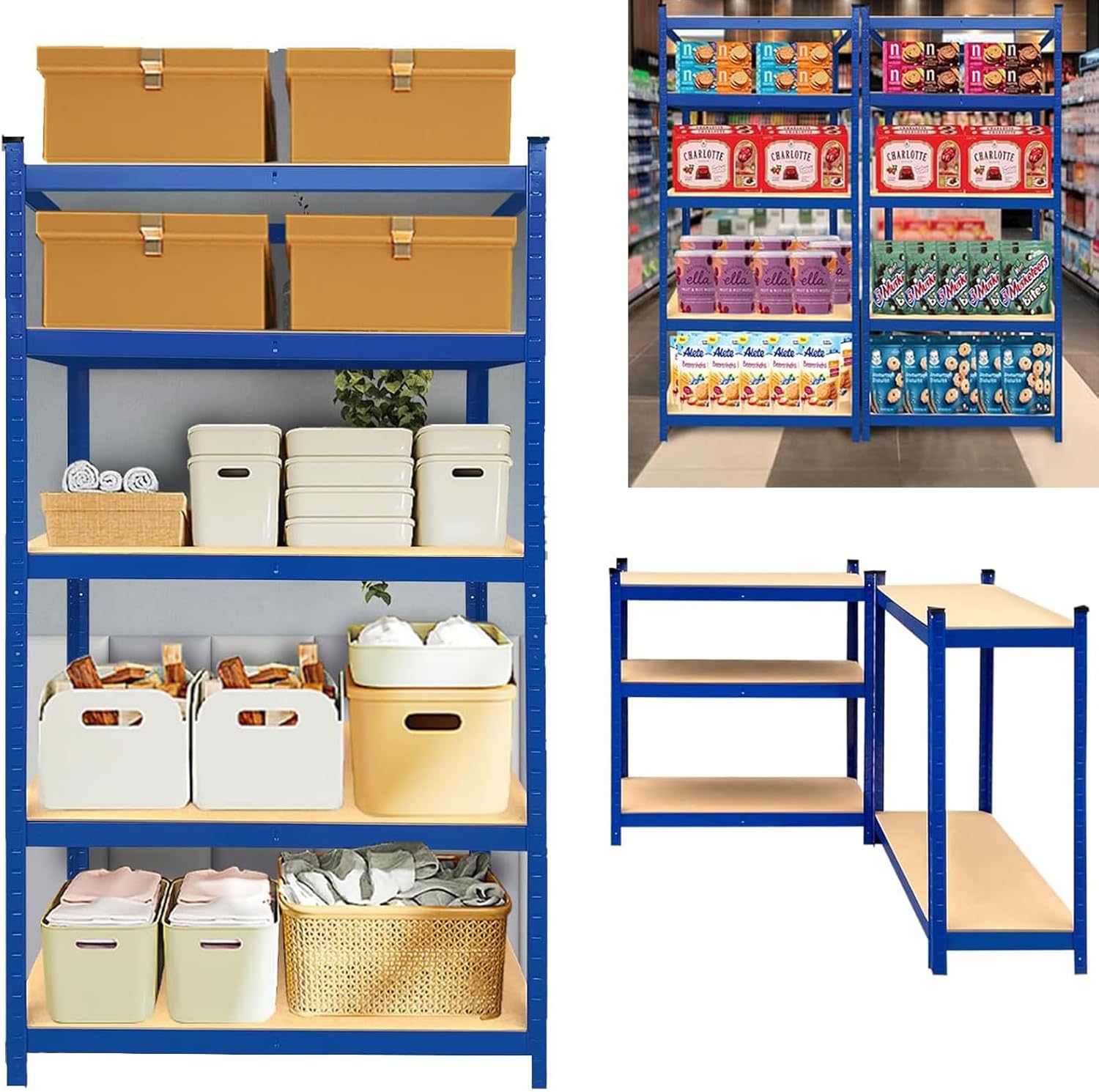 Storage Rack, Heavy Duty Storage Shelves Adjustable Steel Shelving Unit ...