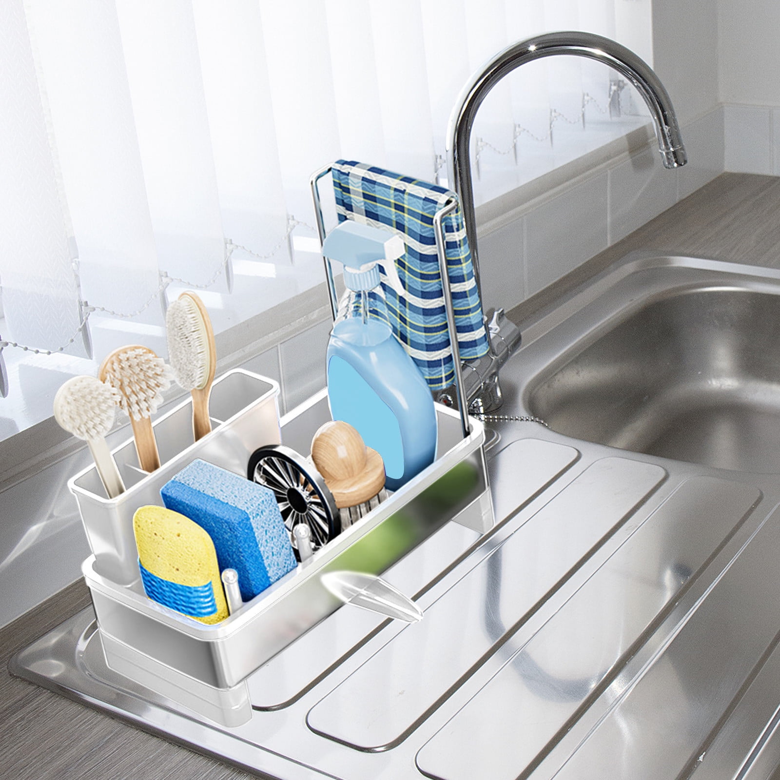 Storage Rack, Storage Shelves Storage Containers Kitchen Sink Sponge ...