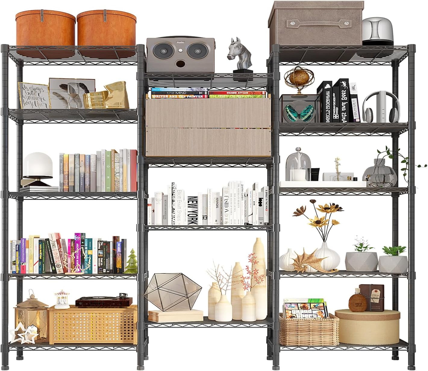 Storage Racks Shelving Pantry Shelves Shelving Rack for Garage, Kitchen, Bathroom, Office ...