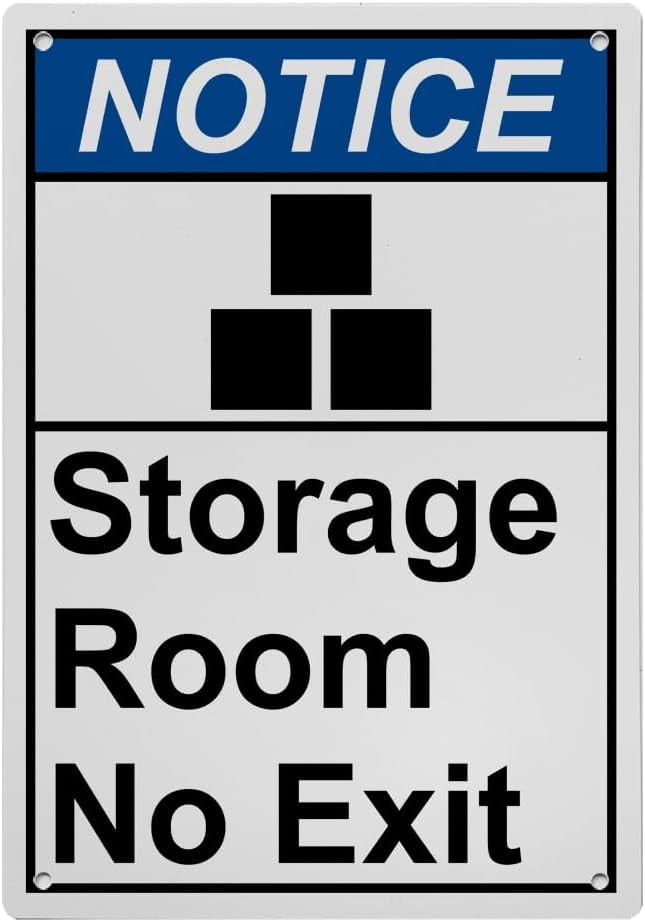 Storage Room No Exit Sign, Industrial Not an Exit Sign 8"x12" UV ...