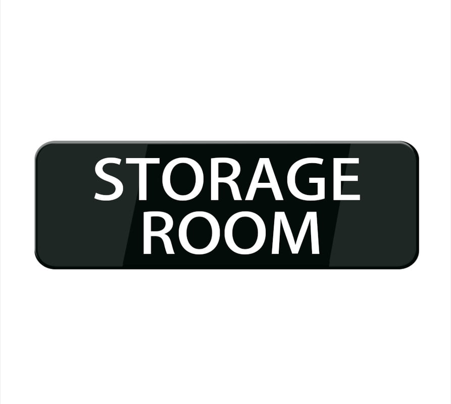 Storage Room Sign For House, Home, And Office - 10" X 3", Strong Self ...