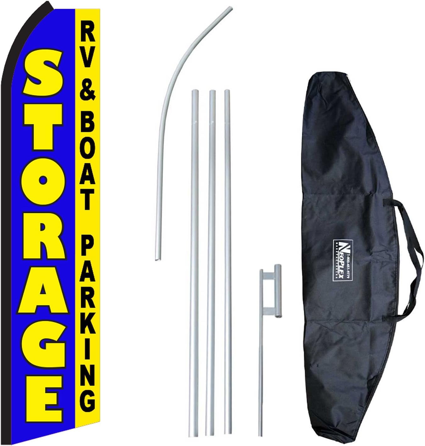 "Storage Rv & Boat Parking" 12-Foot Swooper Feather Flag and Case ...