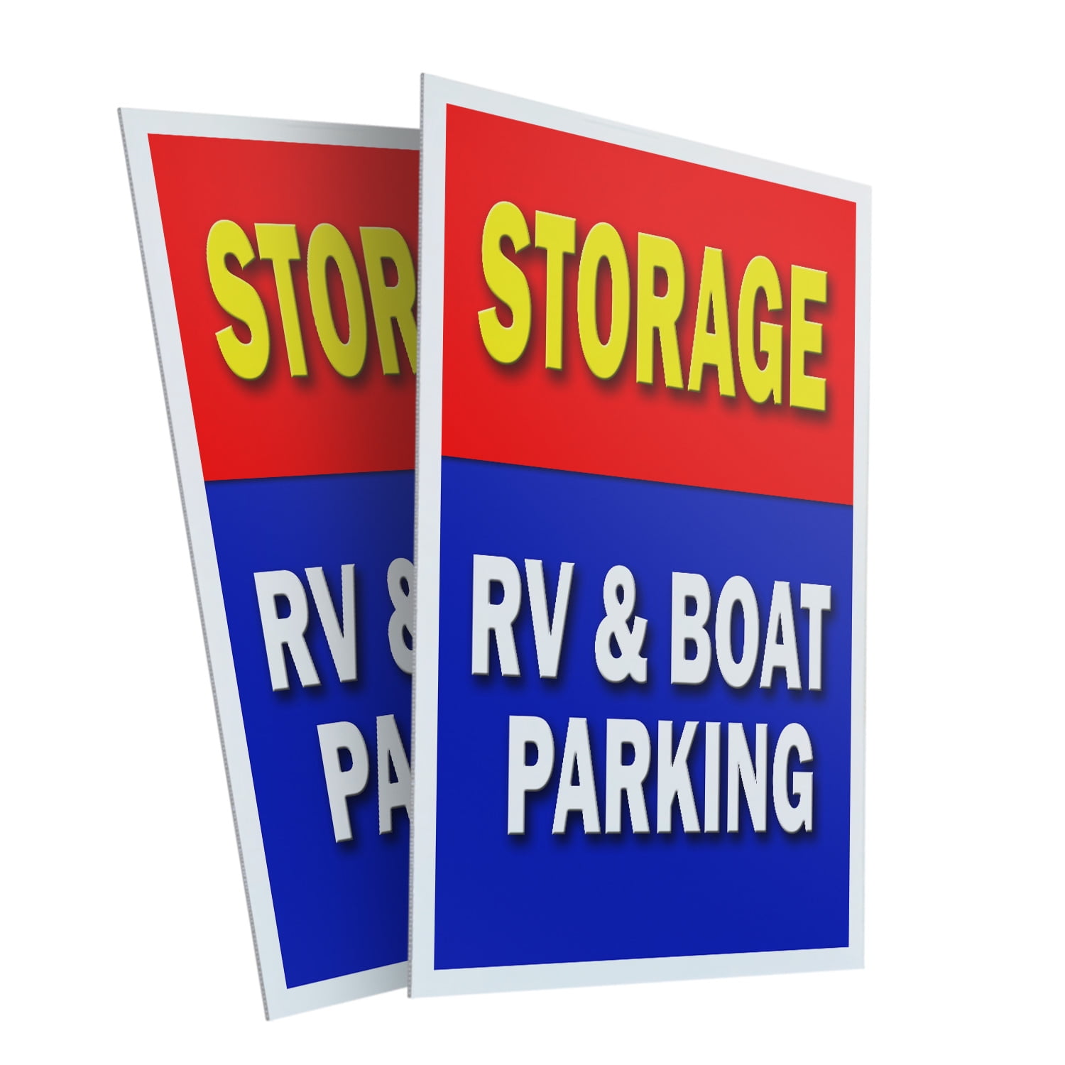 Storage Rv & Boat Parking (2-PACK) 24" x 36" Plastic Signs | Sign ...
