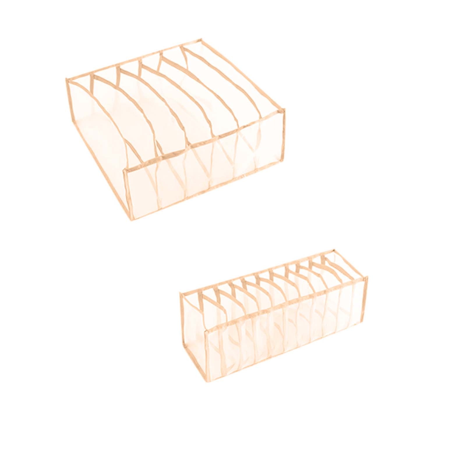 Storage Savings! Anckoeil Mesh Underwear Storage Box Foldable Closet Clothes Dividers Nylon ...