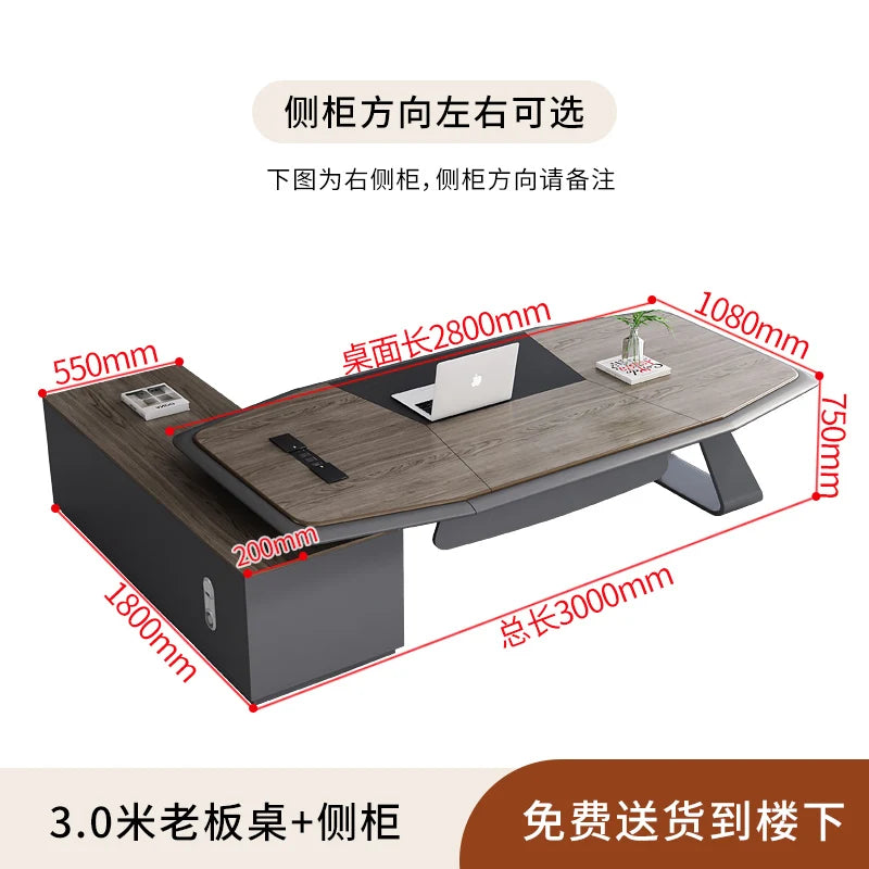 Storage Setup Office Desks L Shaped Retro Living Room Executive ...