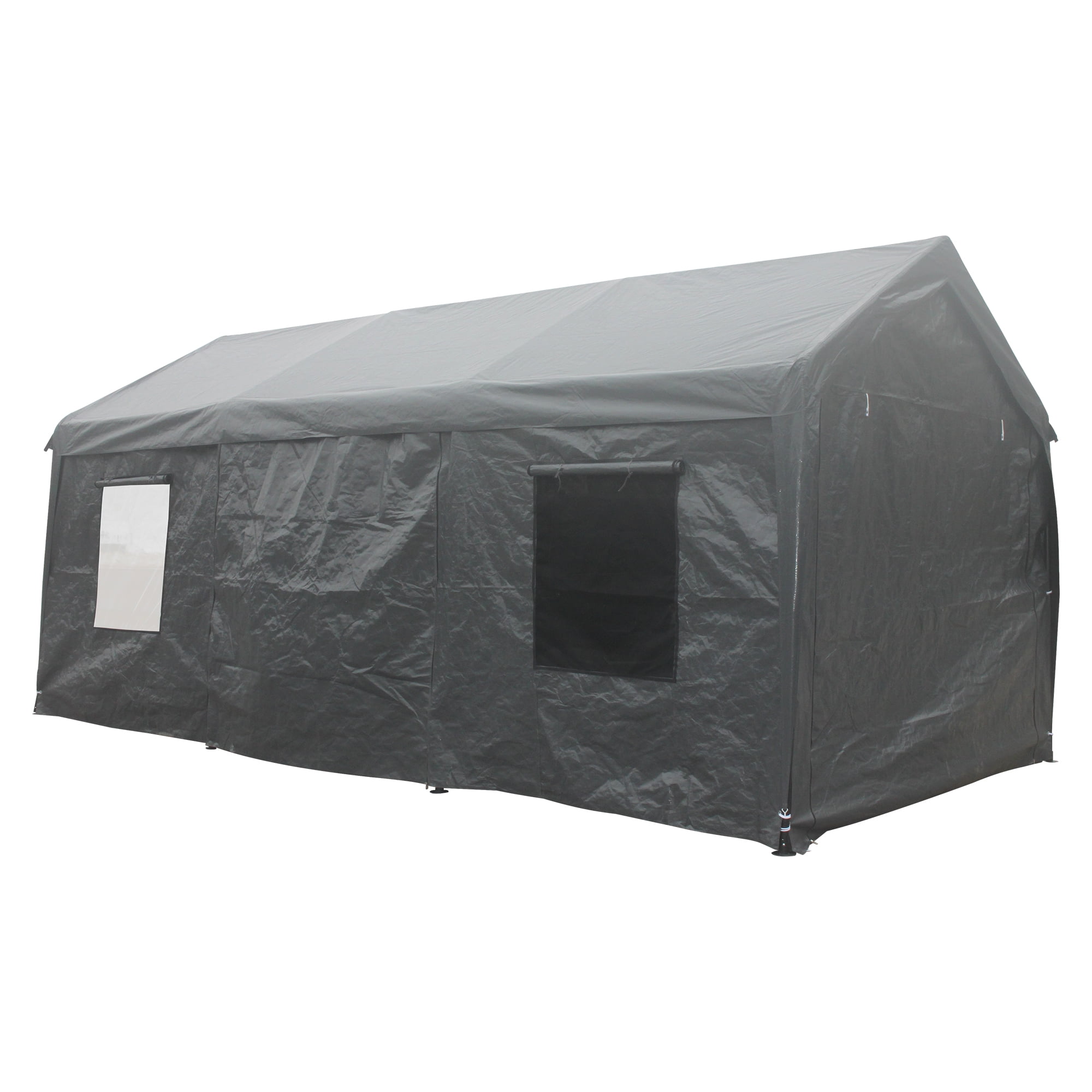 Storage Shed 10ftx20ft Metal Utility Tool Shed With Mesh Windows Door ...