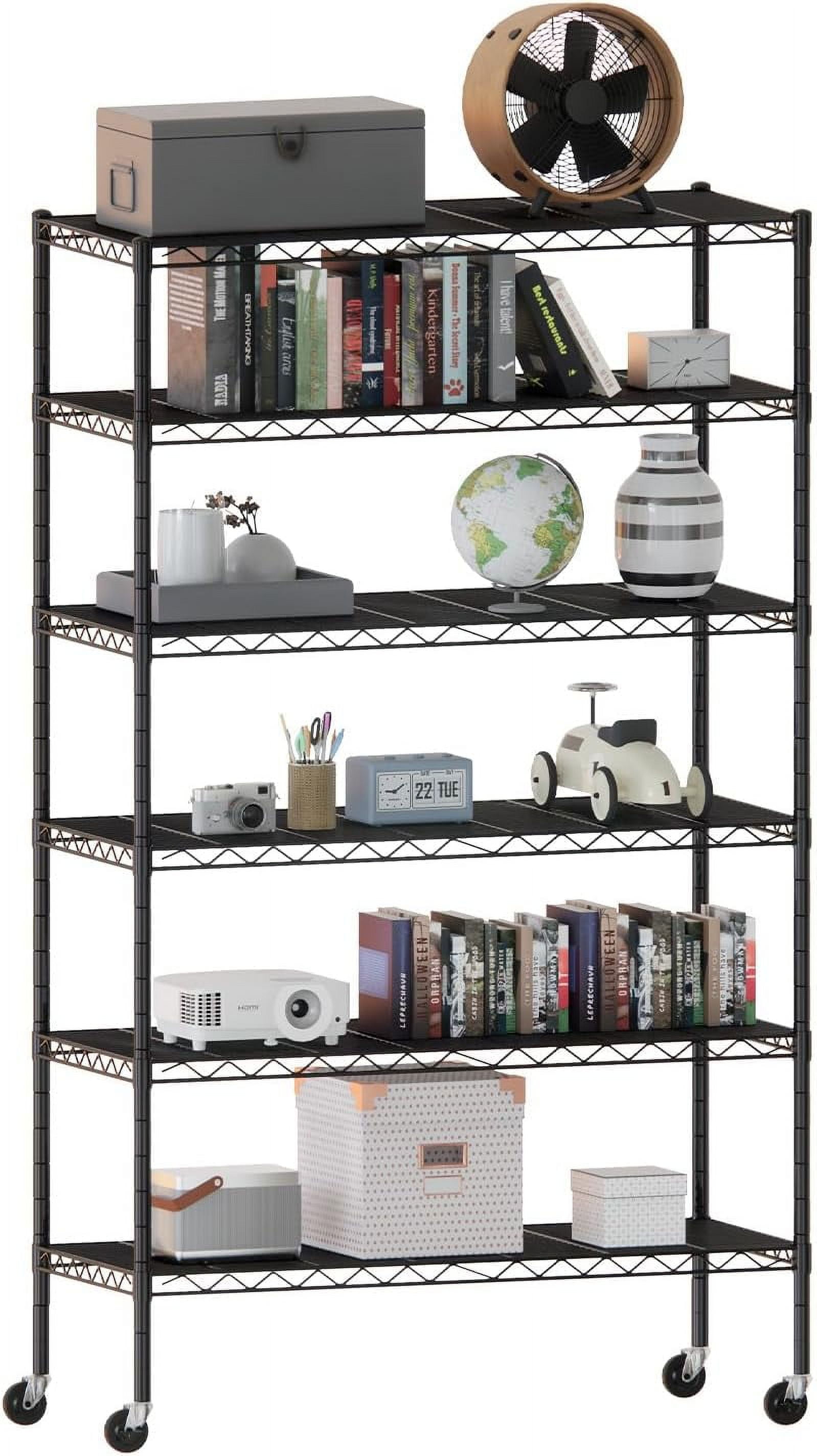 Storage Shelves - 18" D x 48" W x 82" H Garage Shelving, 6 Tier ...