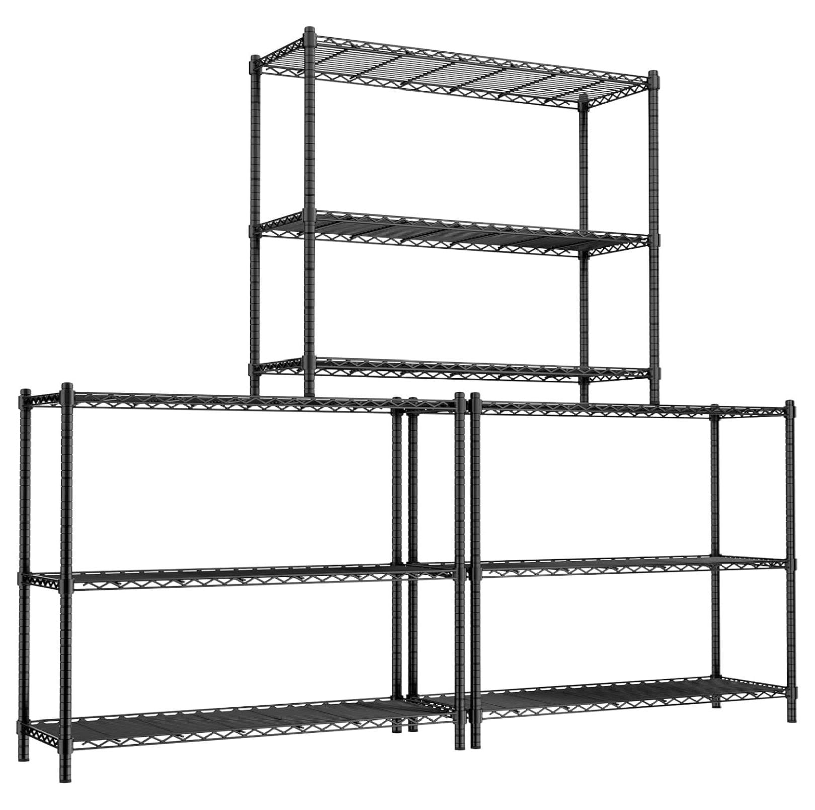 Storage Shelves, 3 PCS " L x 20" W x 47" H Heavy Duty Garage Wire ...