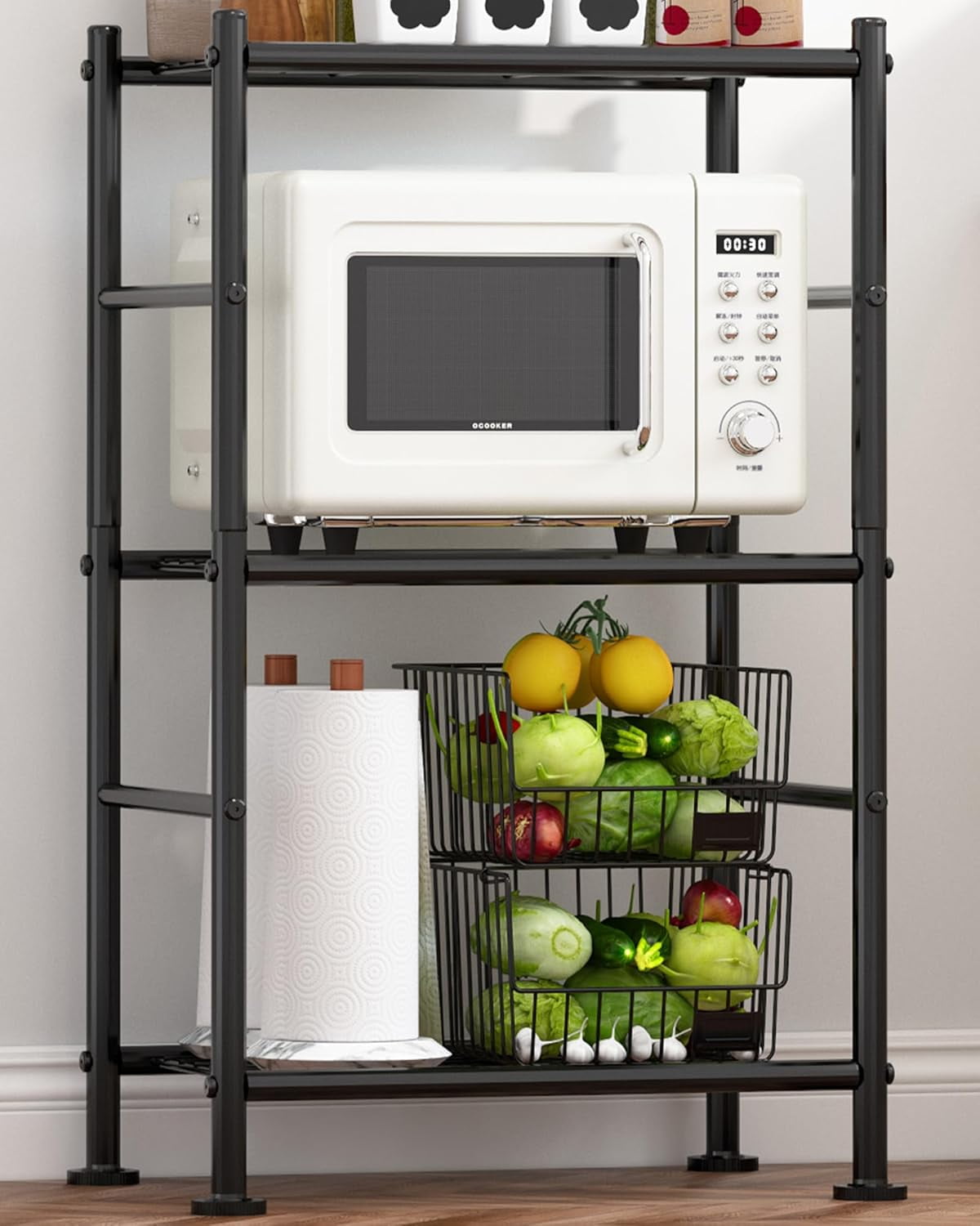 Storage Shelves - 3 Tier Shelf Organizer, Heavy Duty Garage Shelving ...