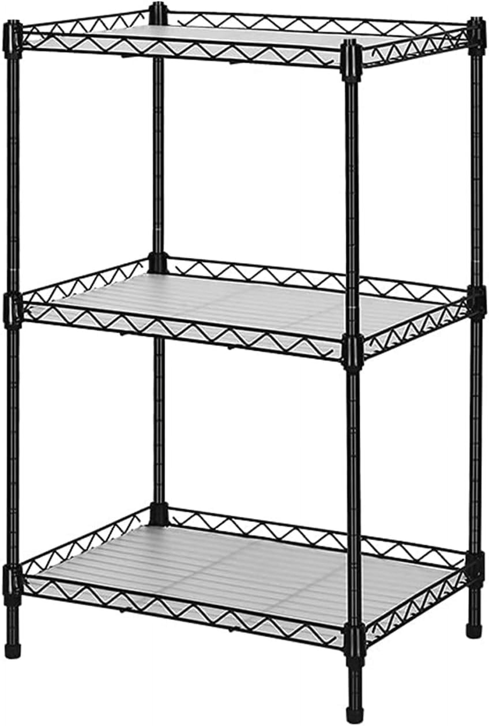 Storage Shelves, 3-Tier Wire Shelving Unit with Baskets Storage Rack ...