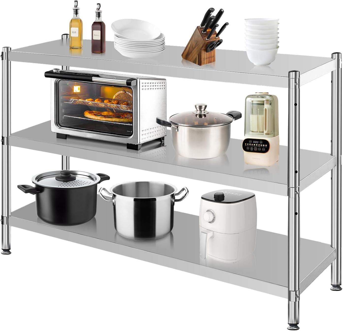 Storage Shelves 330lb Per Shelf Shelving Unit Shelf Organizer Kitchen ...