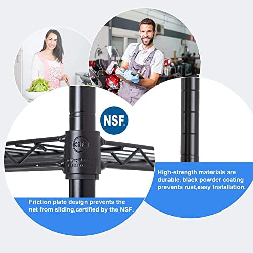 Storage Shelves 4 Tier Unit Garage Shelving Heavy Duty Shelf Metal ...