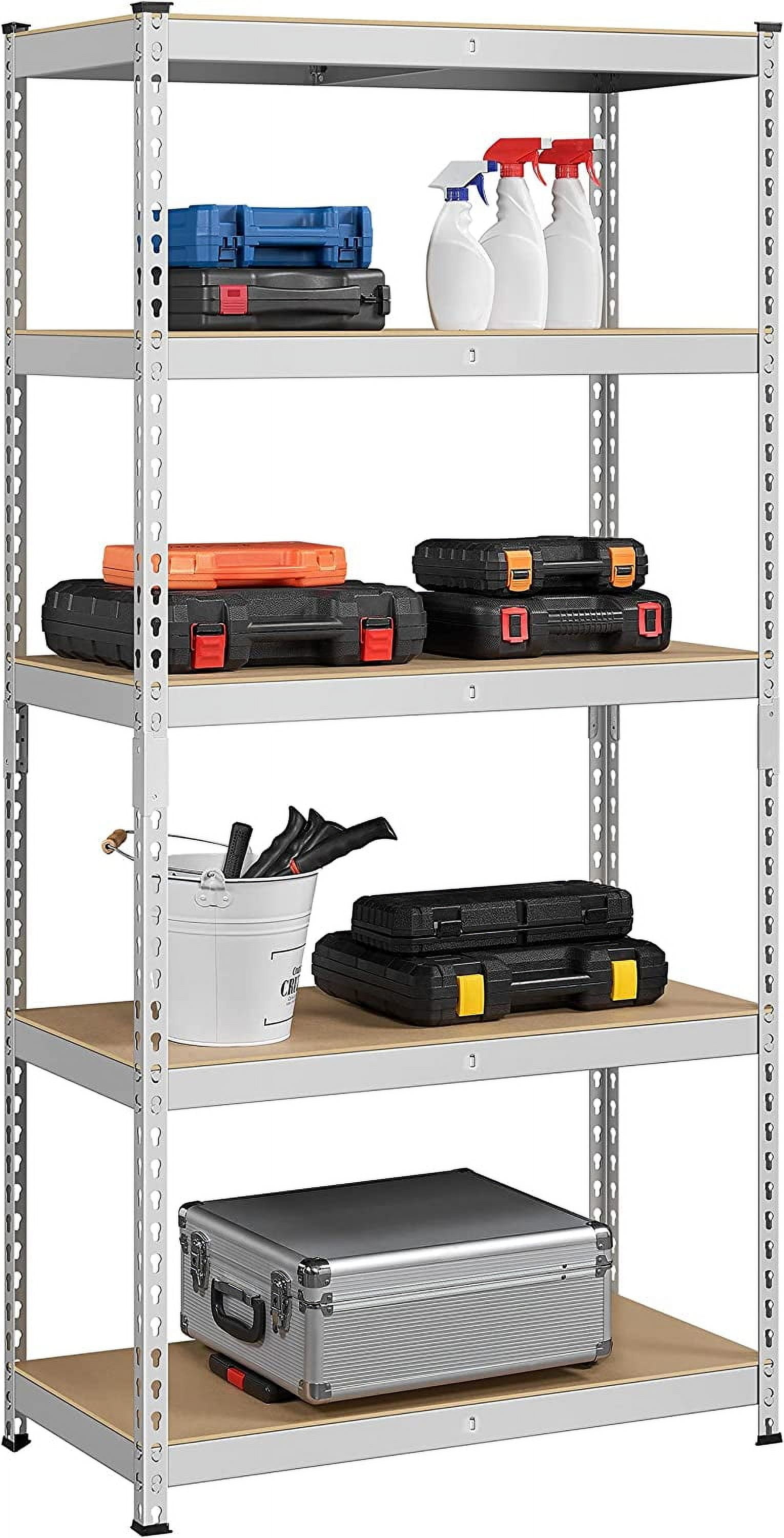 Storage Shelves 5 Tier Garage Shelving Heavy Duty Garage Shelves ...