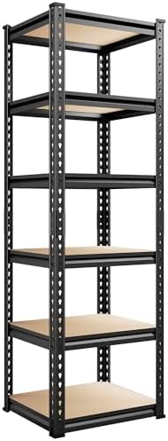 Storage Shelves 6 Tier Garage Shelving Heavy Duty Loads 2250LBS ...