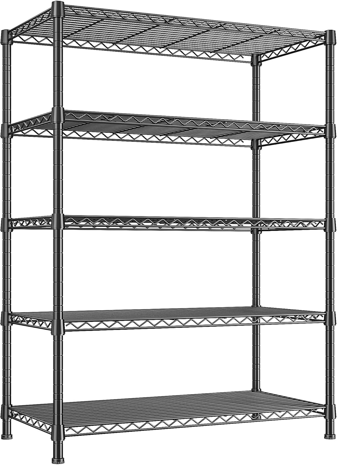 Storage Shelves 71" H Tall Wire Shelving Unit Sturdy Metal Shelves Adjustable Wide Pantry ...