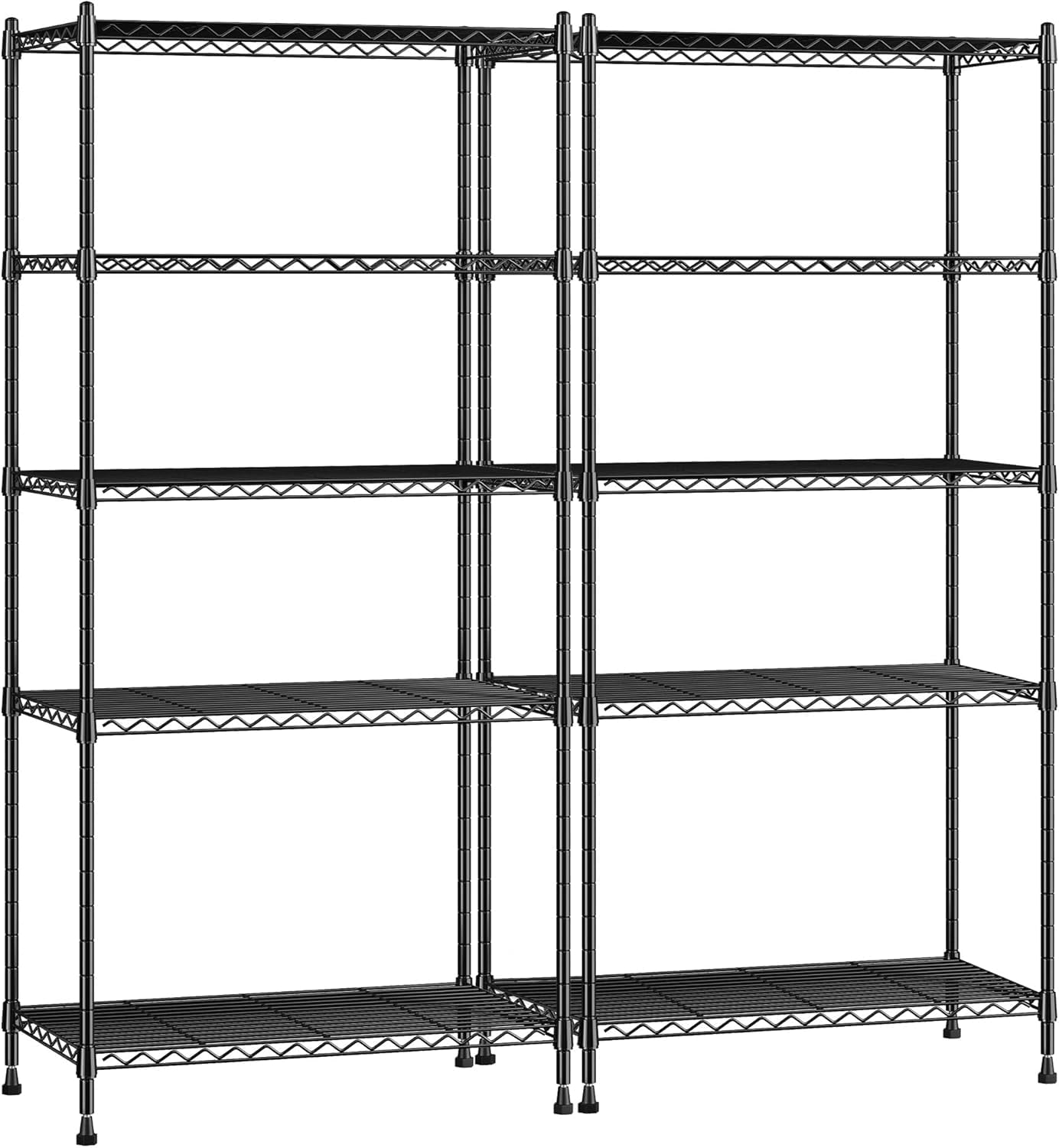 Storage Shelves Adjustable Metal shelving Unit 5 Tier Wire Shelving ...