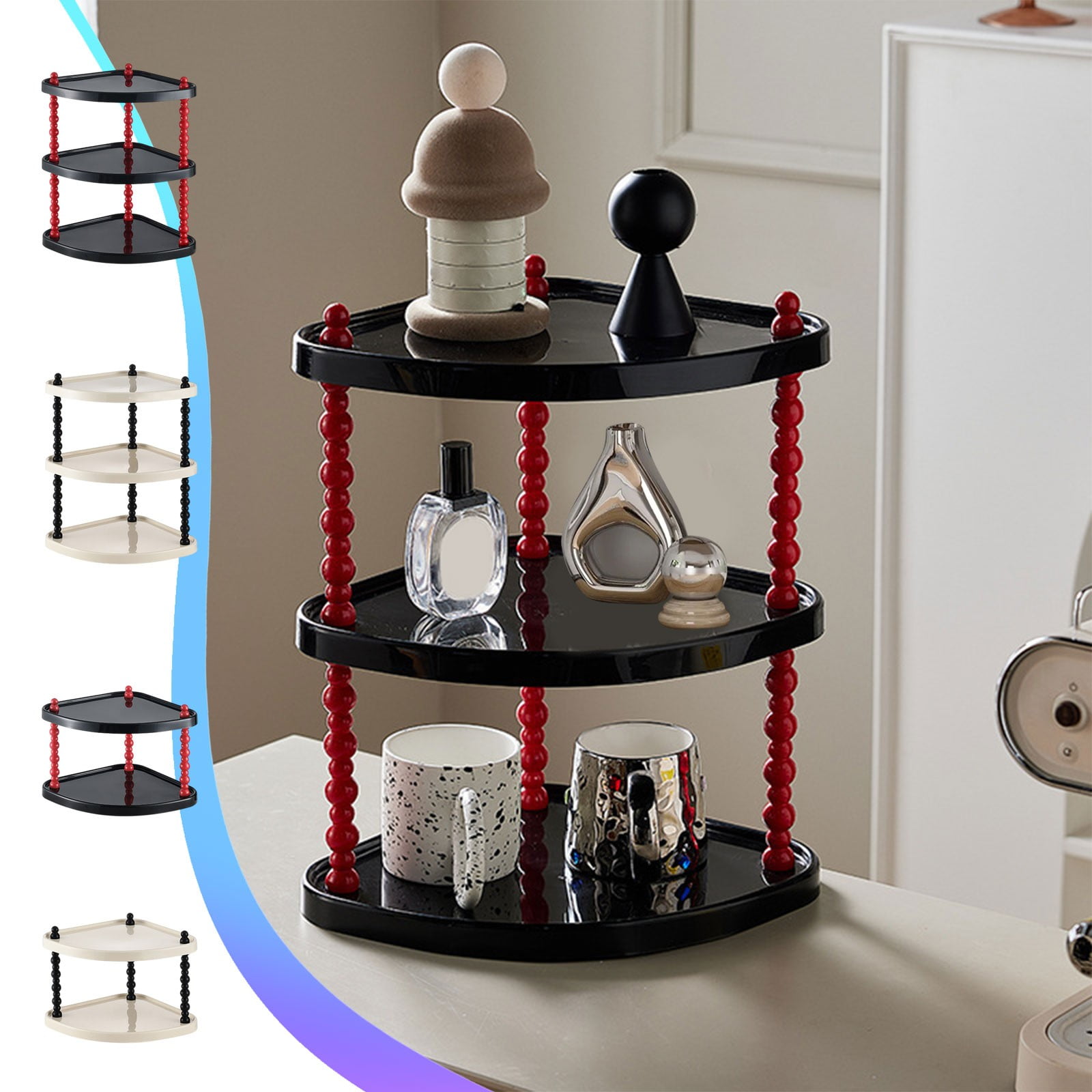 Storage Shelves, Cream Multi-Layer Shelf, desktop organizer for mugs ...