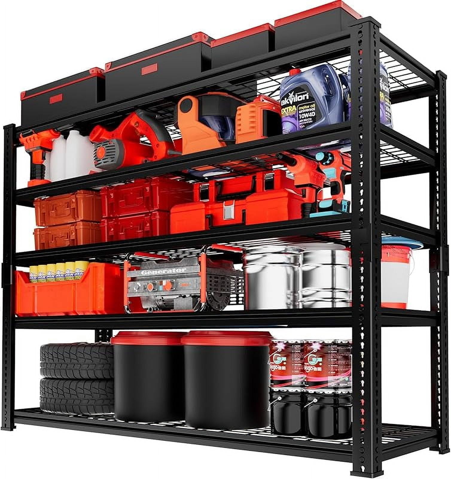 Storage Shelves, Garage Shelving Heavy Duty 2800 LBS Capacity, 48"L x ...