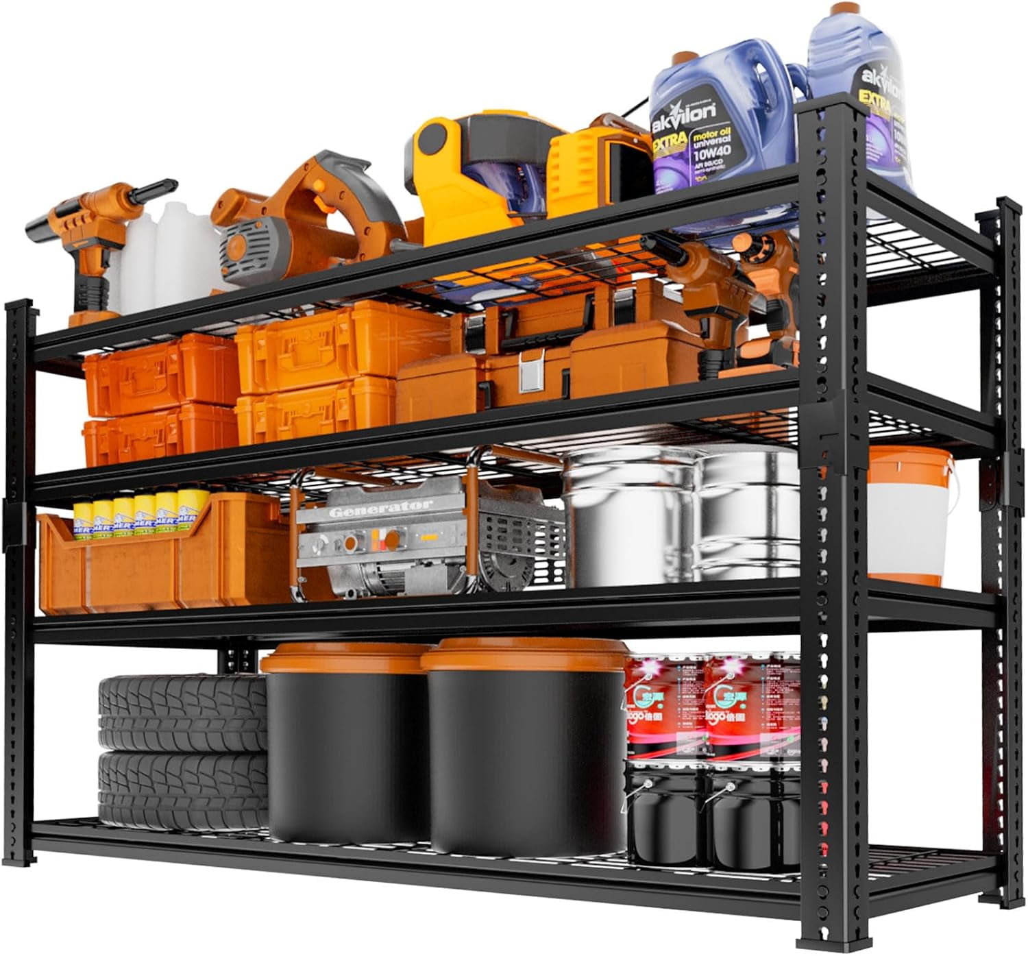 Storage Shelves Heavy Duty, 48"L x 18"W x 70"H Garage Wire Shelving ...